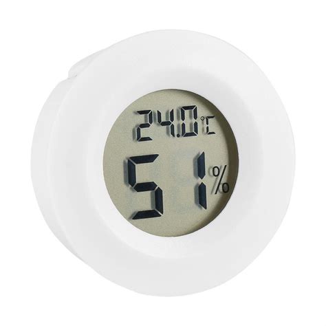 Rund mini lcd digital termometer hygrometer måler Vicedeal