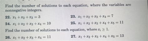 Solved Find The Number Of Solutions To Each Equation Where Chegg