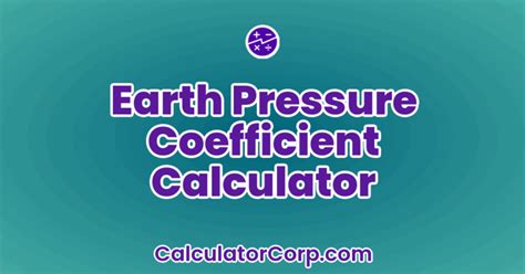 Earth Pressure Coefficient Calculator