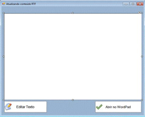 Vb Net Atualizando O Conteúdo De Um Richtextbox Com O Wordwordpad