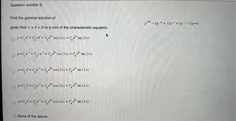 solved question number 5 find the general solution ofgiven