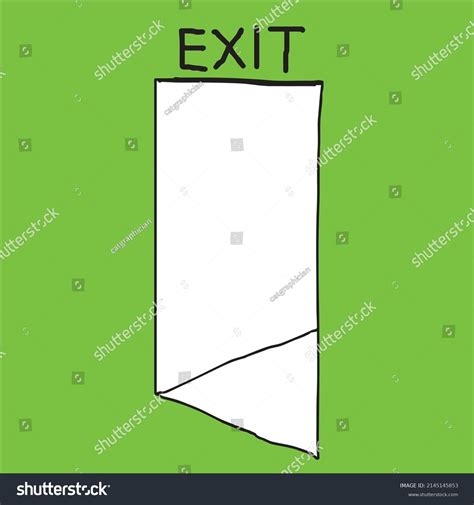 Exit Door Hand Drawn Sketch Vector Stock Vector Royalty Free 2145145853 Shutterstock