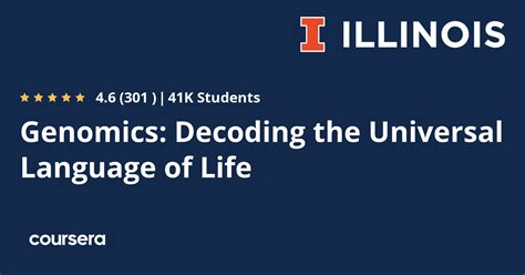 genomics decoding the universal language of life coursera