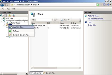 Andrey Redes Instalar IIS PHP MYSQL APP DNS Windows Server R