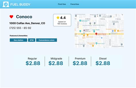 Github Dgubko Fuel Buddy Fuel Buddy Is A React Web Application That Displays Around Top