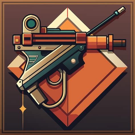 Grappling Hook Gun Vector Design White Background Premium Ai