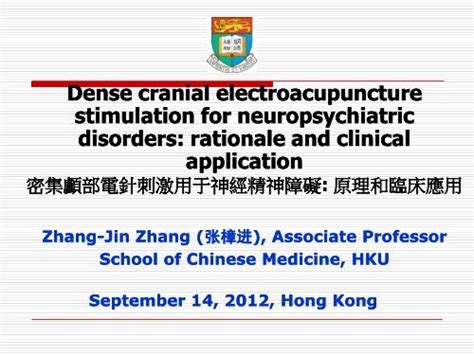 Dense Cranial Electroacupuncture Stimulation For Neuropsychiatric
