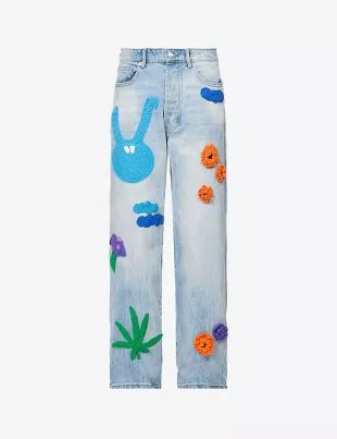 Nahmias Crochet Embellished Wide Leg Regular Fit Jeans