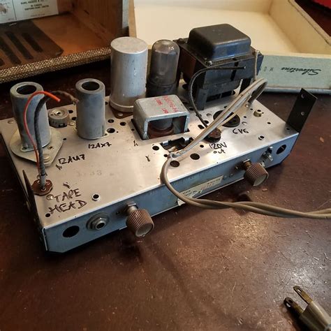 Silvertone Sears Mono Tube Amplifier 6v6 Project Chassis Cab Reverb