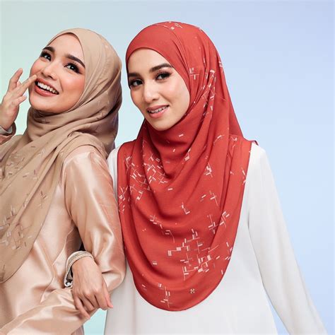 Tweely So Basic Gridline Glow Shawl Facelook Shopee Malaysia