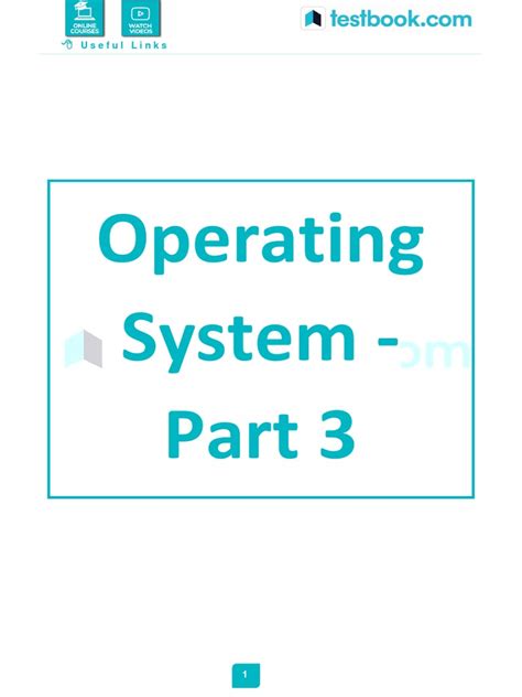 Operating System Part 3 Testbook Pdf Operating System Process