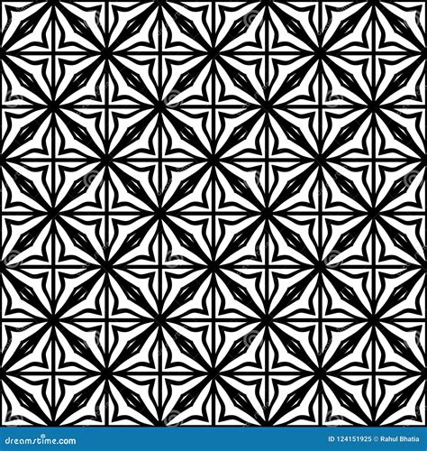 Black And White Mugal Jali Pattern Stock Vector Illustration Of