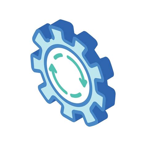 Cogwheel Erp Isometric Icon Vector Illustration 17323096 Vector Art At