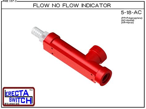 Flow Indicator ERECTA SWITCH AC Acetal