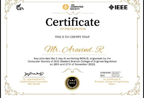 Aravind R On Linkedin Successfully Completed 2 Day Ai Workshop Noxus‼️