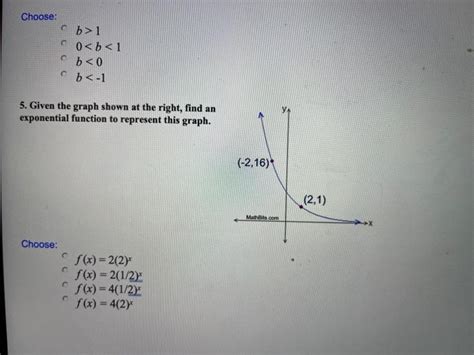 Solved 3 The Table Below Shows Values From An Exponential
