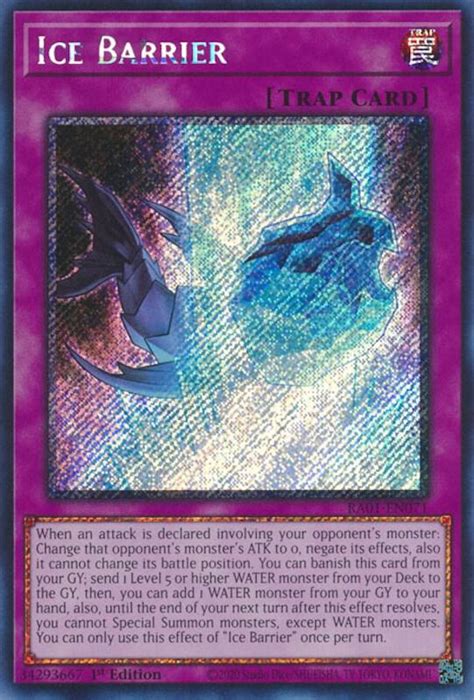 Ice Barrier Platinum Secret Rare 25th Anniversary Rarity Collection