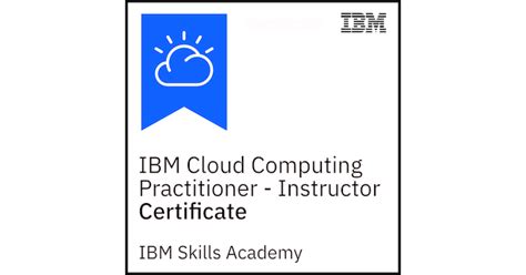 Ibm Cloud Computing Practitioner Instructor Certificate Credly