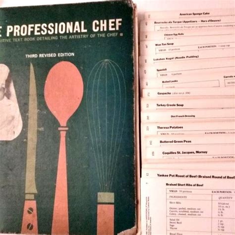 Other Professional Pro Chef Textbook Recipe Cards From Culinary