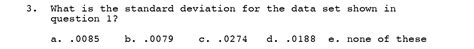 What Is The Standard Deviation For The Data Set Chegg