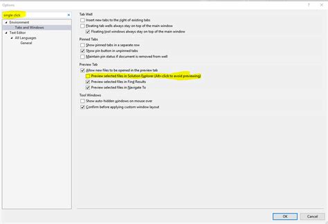 How To Stop Visual Studio From Opening A File On Single Click Stack Overflow