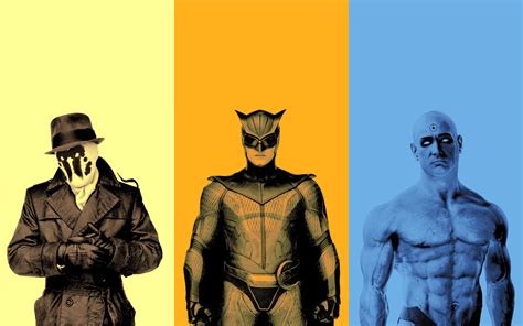 Watchmen Icons Hd Wallpaper Rorschach Nite Owl And Doctor Manhattan