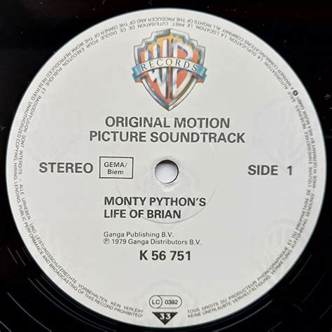 Monty Python Life Of Brian Original Sound Track Vinyl Shopcz