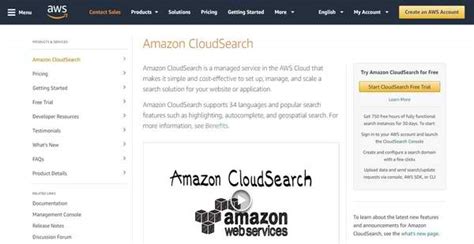 Amazon CloudSearch Reviews Pricing Software Features 2024 Financesonline Com