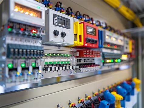 Electrical Panel With Circuit Breakers And Monitoring System Premium Ai Generated Image