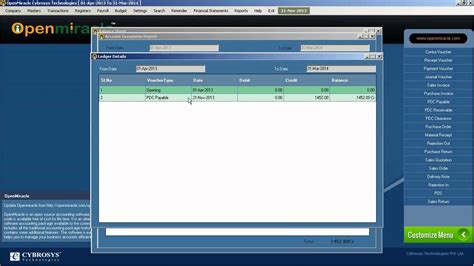 Balancesheet Openmiracle Free Open Source Accounting Software Youtube