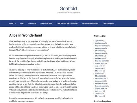 Scaffold Wordpress Theme