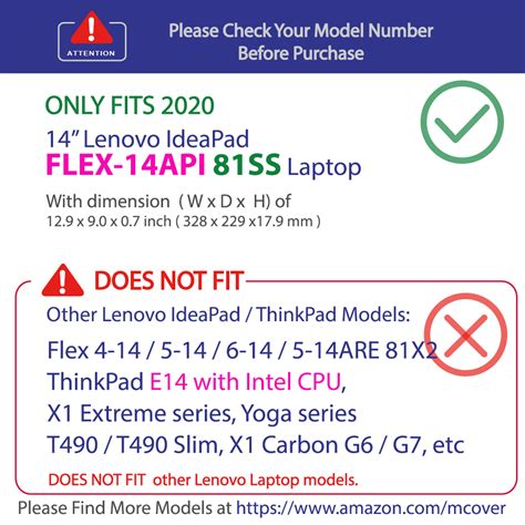 IPearl MCover Hard Shell Case For 14 Inch Lenovo Ideapad FLEX 14API 81SS Series Laptops