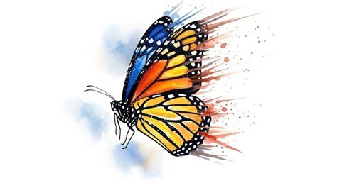 Free Metamorphosis In Flight Photo Butterfly Monarch Watercolor Download At Stockcake