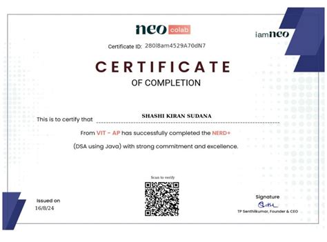 Shashi Kiran Sudana On Linkedin Certification Datastructures