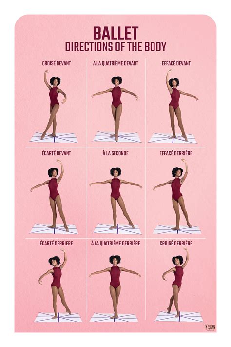 Digital All 9 Directions Of The Body Poster Etsy Ballet Technique