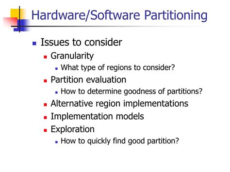 ppt hardware software partitioning powerpoint presentation free
