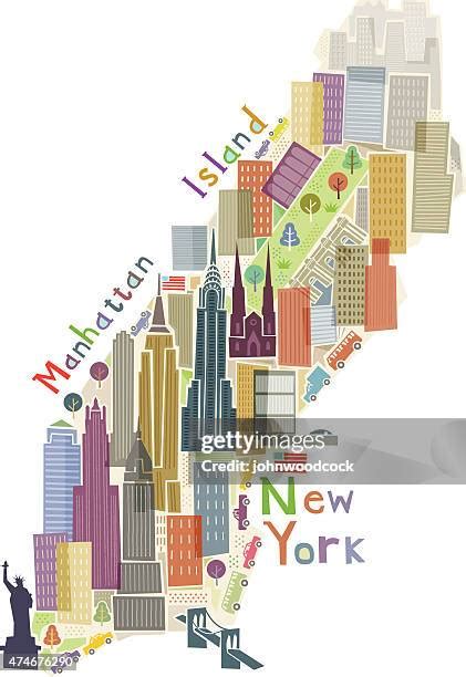 Map Of Manhattan Cartoon Stock Fotos Und Bilder Getty Images