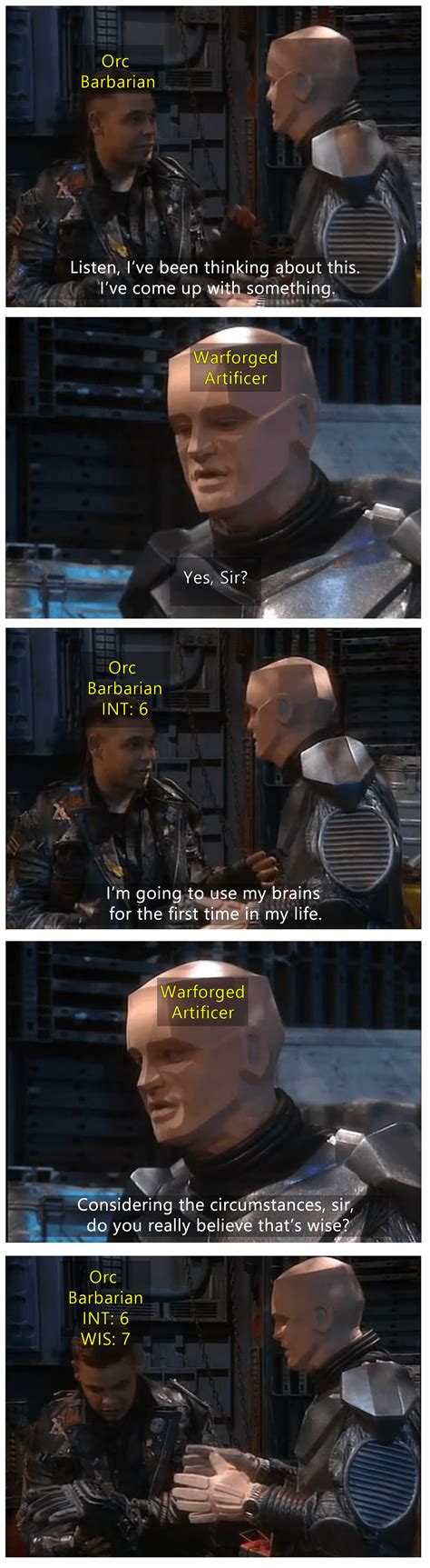 When The Orc Party Member Tries To Make An Intelligence Check R Dndmemes