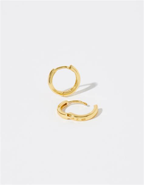 Gold Vermeil Huggie Hoop Earrings Earrings Accessorize Global