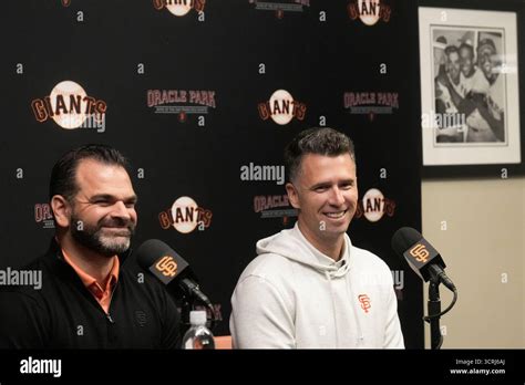 San Francisco Giants General Manager Zack Minasian Left And President