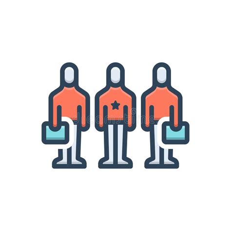 Color Illustration Icon For Escort Custodian And Superstar Stock
