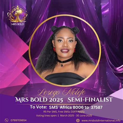 Breaking News Lesego Molefe Shines As Mrs Bold 2025 Semi Finalist