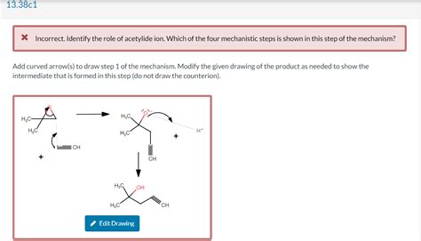 Solved Q Incorrect Identify The Role Of Acetylide Ion
