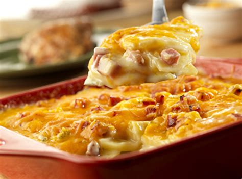 Papas Gratinadas Con Jamón Y Tocino