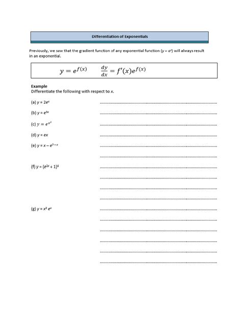 Derivative Of Exp Functions Pdf
