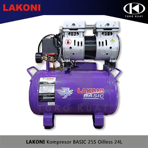Jual Lakoni Kompresor Silent Oilless Compressor Basic 25s 34hp 550w 24lt Shopee Indonesia
