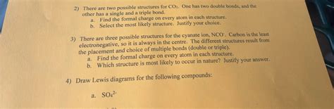 2 There Are Two Possible Structures For Co2 One Has Two Double Bonds A
