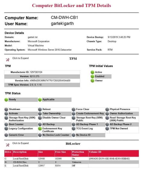 BitLocker And TPM Status Dashboard Enhansoft