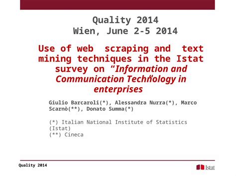 Ppt Use Of Web Scraping And Text Mining Techniques In The Istat Survey On Information And