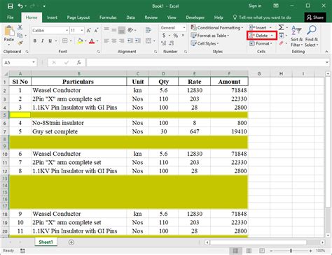 remove all blank cells in excel design talk